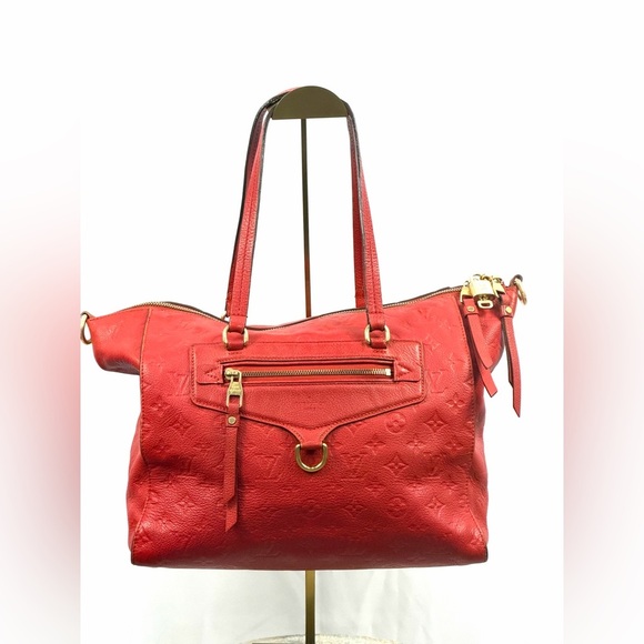 Louis Vuitton | Bags | Louis Vuitton Lumineuse Pm Red Empreinte Tote ...